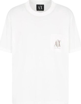 A|X Armani Exchange Klassisches T-Shirt mit kurzen &Auml;rmeln - - Tops - Herren - Wei&szlig; - S