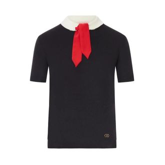 Valentino Pull Solid Red Bow - - Tops - Damen - Schwarzk - M