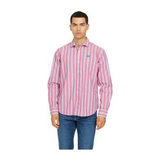 La Martina Gestreiftes Langarmhemd - - Shirts - Herren - Rosa - L