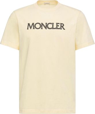 Moncler Moncler T-shirt En Coton &Agrave; Imprim&eacute; Logo, Homme, Blanc, Taille: 3xl