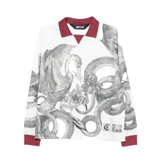 Just Cavalli Polo Manches Longues - Femme - Tops - Blanc - Taille: 38 FR