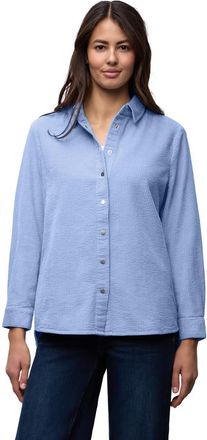 Street One Lange Cord Hemdbluse Frosted Blue 38