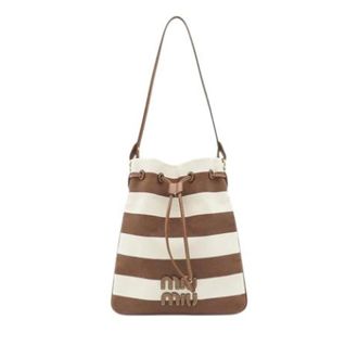 Miu Miu Sac seau en toile Pre-owned - Femme - Pre-owned - Brun - Taille: ONE Size