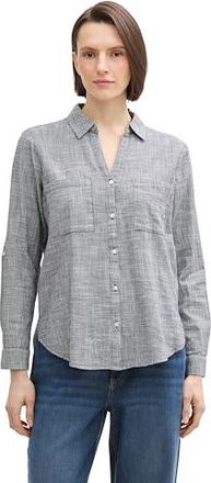 Tom Tailor 1035247 Blouse, 37495-midnight Navy Blue, 36 Femmes