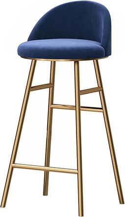 Generic Barhocker in Tresenh&ouml;he (66/76 cm) mit R&uuml;cken- und Fu&szlig;st&uuml;tze, samtbezogen, geeignet f&uuml;r K&uuml;cheninseln, Tragkraft: 150 kg