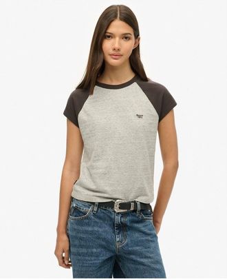 Superdry T-shirt Raglan Essential Logo en coton biologique