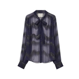 Forte_Forte Nuages dArgent Bluse mit Schleife - - Blouses & Shirts - Damen - Schwarzk - S