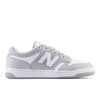 New Balance Herren 480 in Grau/Wei&szlig;, Wildleder/Mesh, Gr&ouml;&szlig;e 37.5
