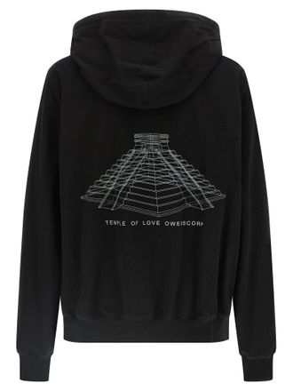 Rick Owens Heavy Cotton Jersey Hoodie - Black