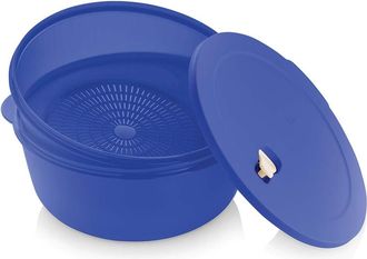 Tupperware Cyrstalwave gro&szlig; rund mit Sieb