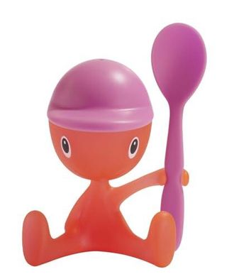 Alessi Asg23 P Cico Coquetier avec Sali&egrave;re et Cuill&egrave;re en R&eacute;sine Thermoplastique, Rose