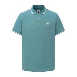 Pretty Green Poloshirt f&uuml;r Herren, Mit kontrastfarbenen Streifen (Petrol)