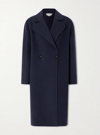 Stella McCartney Doppelreihiger Wollmantel - Blau