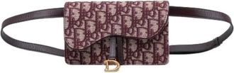 Dior Sac banane Pre-owned en toile - Femme - Pre-owned - Rouge - Taille: ONE Size