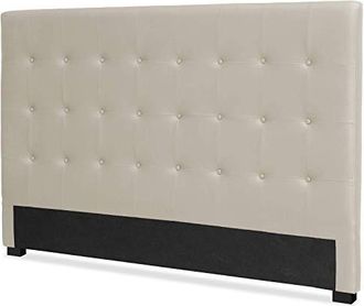 Menzzo Luxor Kopfteil Bett 180cm mit Kunstlederbezug Beige