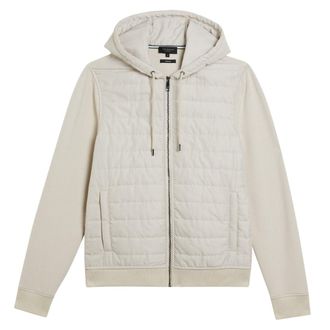 Ted Baker Adburys Regular Stepp-kapuzenpullover Mit Rei&szlig;verschluss, Beige