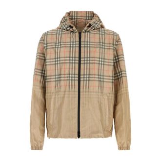 Burberry Homme, Vestes, Beige, Taille: XL Veste Bomber Imprim&eacute;e en M&eacute;lange de Viscose