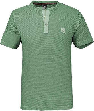 Lerros Kurzarmshirt mit Logostickerei an der Brust