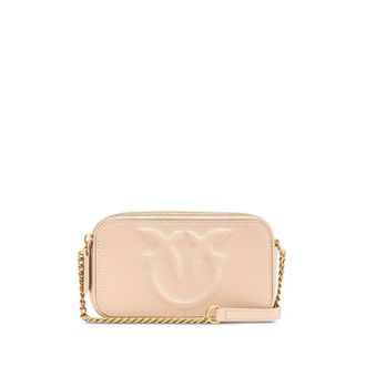 Pinko Chice beige Schultertasche aus Leder - - Bags - Damen - Beige - ONE SIZE