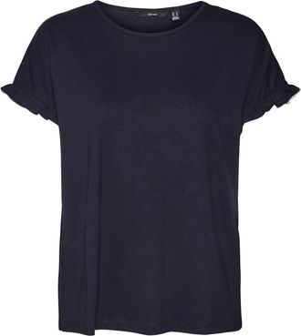 Vero Moda Damen Vmdana Ss O-neck Top Jrs T-Shirt, Navy Blazer, XS