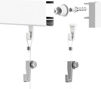 Leha Bilderschiene Galerieschiene Classic Komplett-Set 40m wei&szlig;