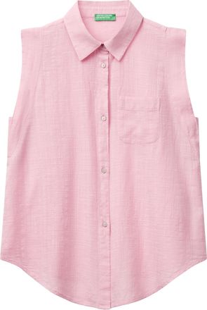 Benetton Damen Camicia 5onvdq0c1 Hemd, Rosa, X-Small