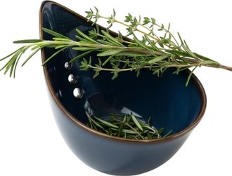 Generic Pottery Herb Stripper Bowl | Different Round Hole Sizes Herb Stripper Cup, Multifunctional Tool For Peeling Off Leafy Cilantro, Easy Clean Design, Kit