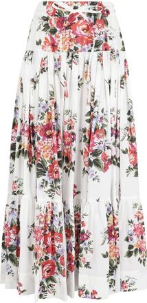 Dolce & Gabbana Femme, Jupes, Multicolore, Taille: 38 FR Floral Drawstring Skirt