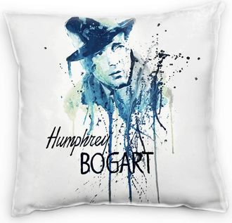 Paul Sinus Art Humphrey Bogart Deko Kissen mit Füllung 40x40cm für Couch Sofa Lounge Zierkissen - Dekoration zum Wohlfühlen