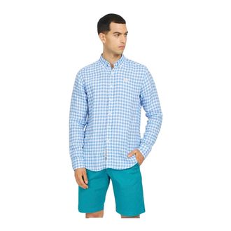 La Martina Kariertes Leinenhemd - - Shirts - Herren - Blau - L
