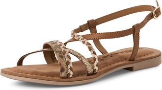 Tamaris Sandalette Damen Flach braun,EU 38