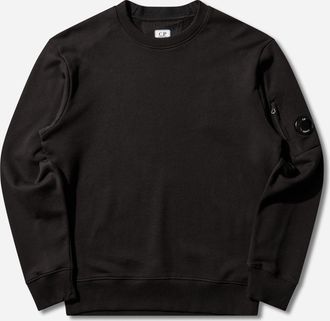 C.P. Company Men s Diagonal Raised Fleece Crewneck Sweatshirt Black