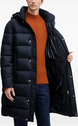 BOSS Gefütterter Kapuzenmantel - Blau