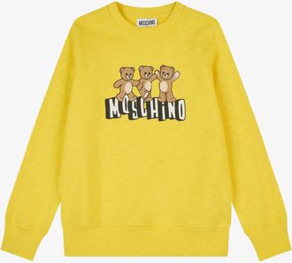 Moschino Moschino Teddy Bear Sweatshirt aus Baumwolle - Gelb