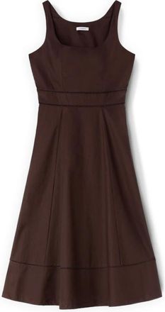 Motivi Femme, Robes, Brun, Taille: 36 FR Robe &Eacute;vas&eacute;e en Popeline avec Ajour&eacute;