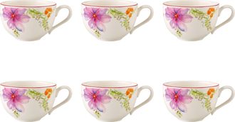 Villeroy & Boch Mariefleur Basic 6er Set Kaffeetassen für 150ml aus Porzellan