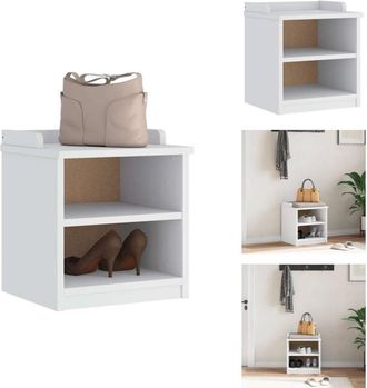 vidaXL Flurbank sandnes Weiß 45x40x50 cm Massivholz Kiefer - Flurbank - Flurbänke - Bank - Sitzbank