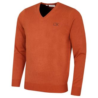 Calvin Klein Golf Herren V-Ausschnitt-Tour Sweater - Orange - XXXXL