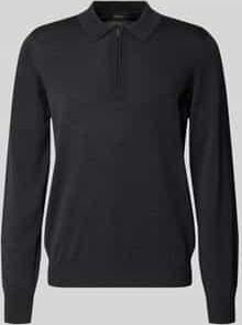 Maerz Strickpullover aus Schurwolle mit Polokragen