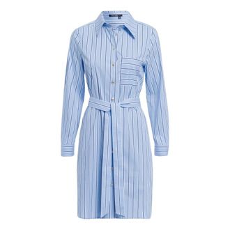 Marc Aurel Gestreiftes Kleid mit tailliertem Bund - - Dresses - Damen - Blau - 2XL