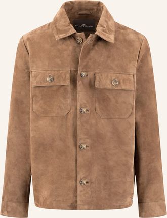 Fynch-Hatton Fynch-Hatton Leder-Overshirt braun