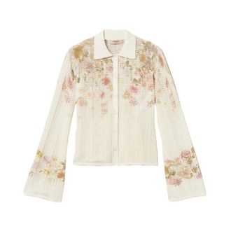 Twinset Femme, Pulls, Multicolore, Taille: 40 FR Ensemble Cardigan et Top Floral