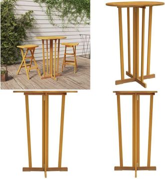 vidaXL Bartisch Klappbar 90x65x105 cm Massivholz Teak - Holz Tisch - Gartenm&ouml;bel - Esszimmertisch - Outdoor M&ouml;bel - Balkonm&ouml;bel - Home & Living