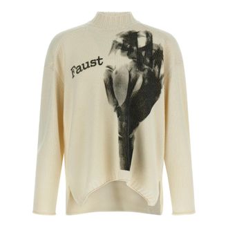 Undercover Faust Wollpullover - - Knitwear - Herren - Wei&szlig; - M