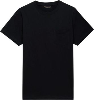 Brooks Brothers Homme, Tops, Noir, Taille: M T-shirt &agrave; poche en coton