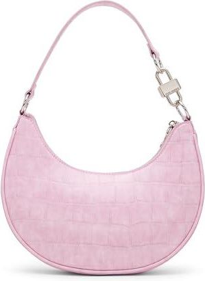 Steve Madden Lohan-P Crescent Sac &agrave; bandouli&egrave;re, Croco rose, One Size, Steve Madden Lohan-p Crescent Sac &agrave; bandouli&egrave;re