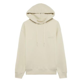 Autry Homme, Sweatshirts et sweats à capuche, Beige, Taille: L Pull à capuche en coton ivoire