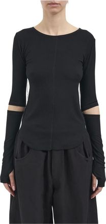 Andrea Ya'aqov Femme, Pulls, Noir, Taille: 40 FR Maglia Girocollo in Modal