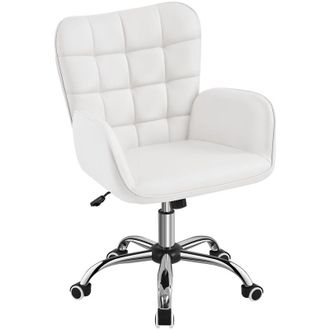 Yaheetech Yaheetech - Chaise de Bureau Ergonomique Hauteur R&eacute;glable Fauteuil de Bureau en Similicuir avec Accoudoirs Rembourr&eacute; avec roulettes Pivotantes pour