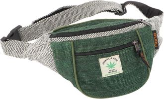 Guru Shop Praktische G&uuml;rteltasche, Ethno Bauchtasche, Sidebag - Gr&uuml;n, Unisex - Erwachsene, Hanf, 15x20x5 cm